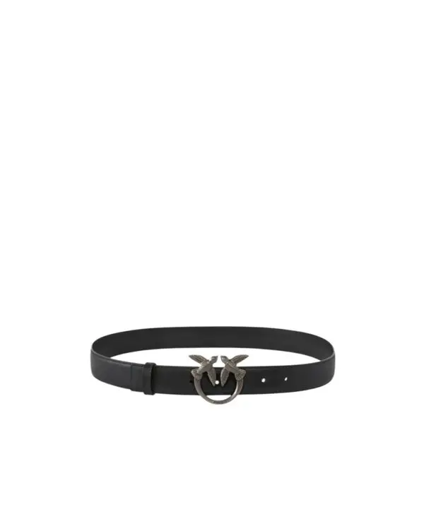 Pinko Lovebird Buckle Belt - Black