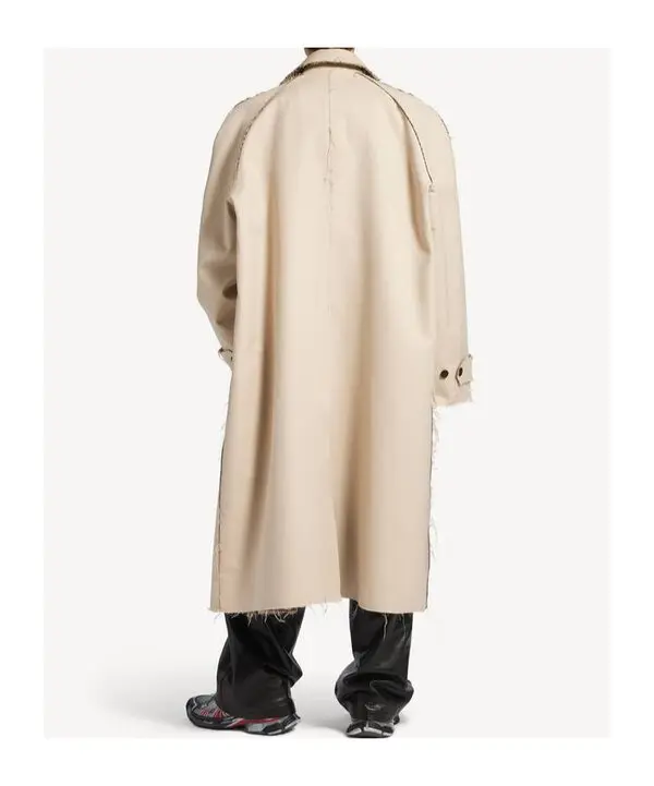 Balenciaga Raw Edge Carcoat - Beige