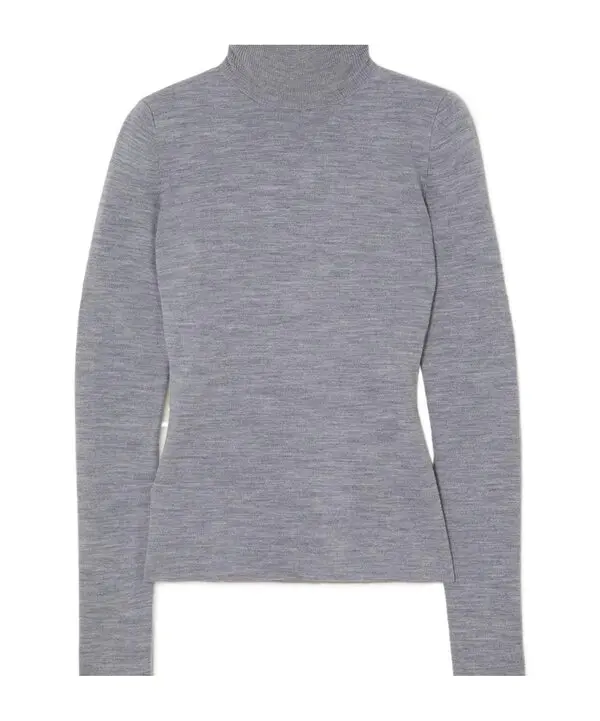 Gabriela Hearst May Roll Neck Long Sleeve Jumper - Gray
