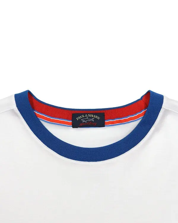 PAUL  SHARK Logo Striped Long-sleeved T-shirt