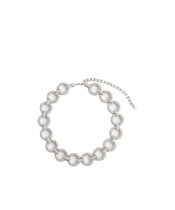 SELF-PORTRAIT Embellished Crystal Necklace - White