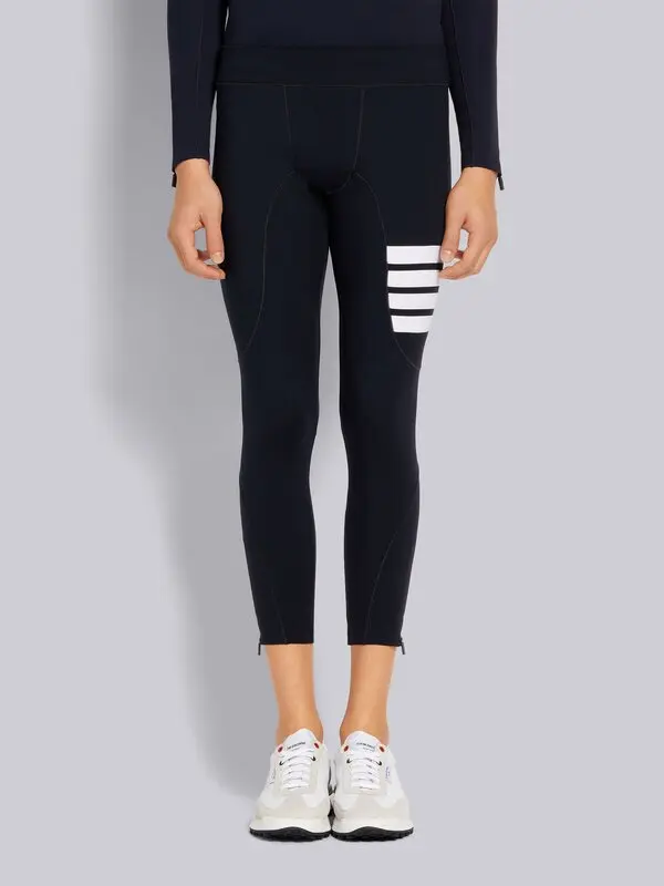Thom Browne Signature 4 Stripe Leggings - Black