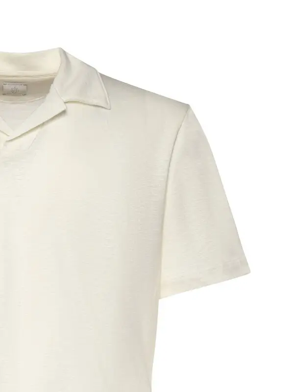 Eleventy Open Collar Polo Shirt - White