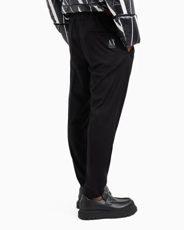 Armani Exchange Drawstring Trousers With Logo On The Back