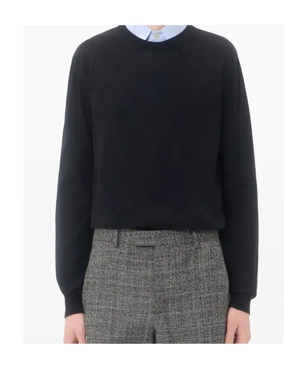 Valentino Garavani Vlogo Embroidery Crewneck Jumper - Black