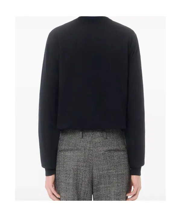 Valentino Garavani Vlogo Embroidery Crewneck Jumper - Black