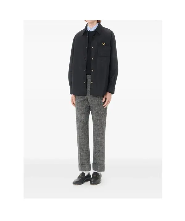 Valentino Garavani Vlogo Embroidery Crewneck Jumper - Black