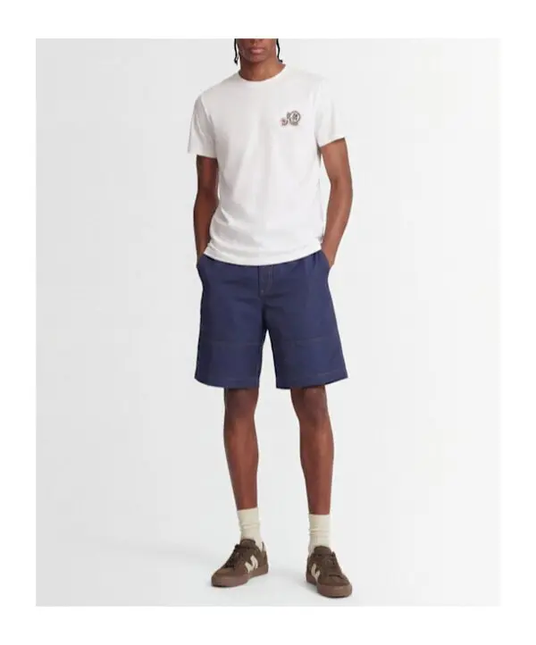 Moncler Double Logo Patch Cotton T-shirt - White