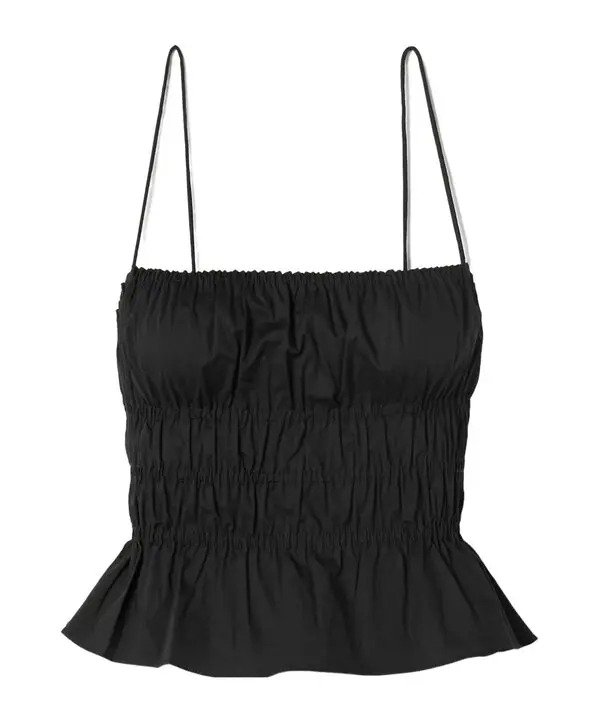 Staud Ayla Pleated Camisole Top - Black