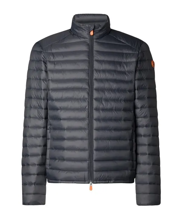 SAVE THE DUCK Long-sleeved Puffer Jacket With Stand Collar - Black