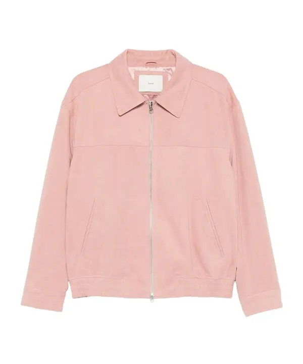 DUNST Collared Long Sleeve Zip-up Jacket - Pink