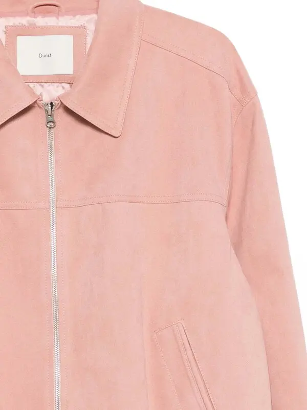 DUNST Collared Long Sleeve Zip-up Jacket - Pink