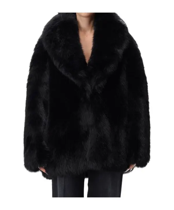 Liu Jo Faux Fur Coat - Black