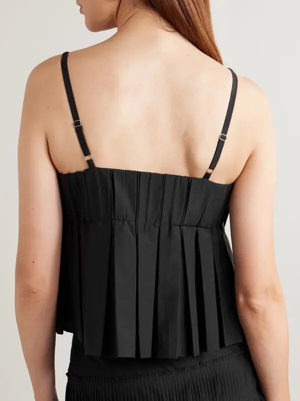Theory Pleated Square Neck Tank Top