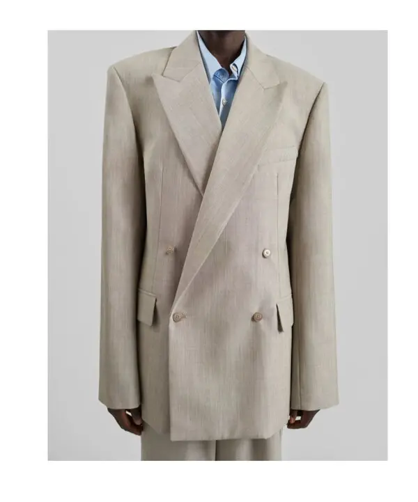 THE FRANKIE SHOP Double-breasted Suit Jacket