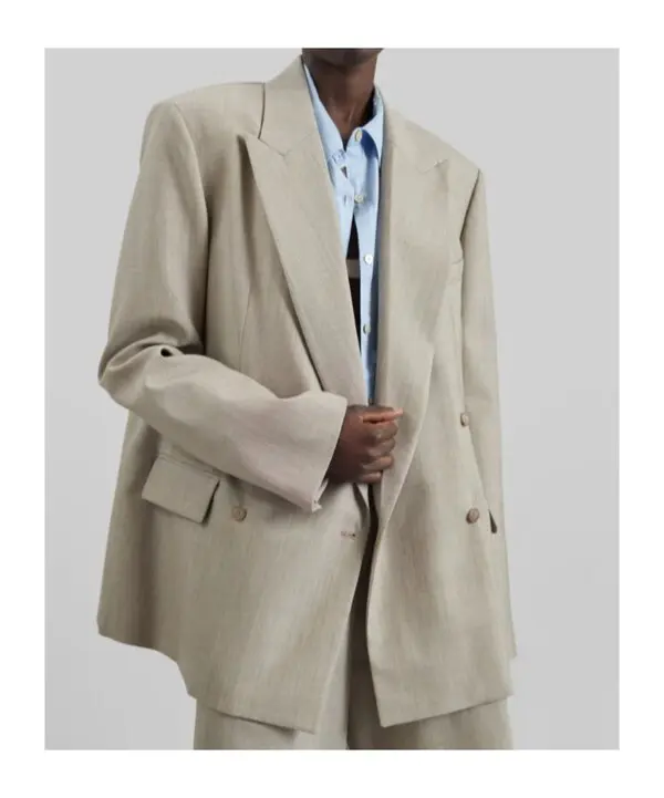 THE FRANKIE SHOP Double-breasted Suit Jacket