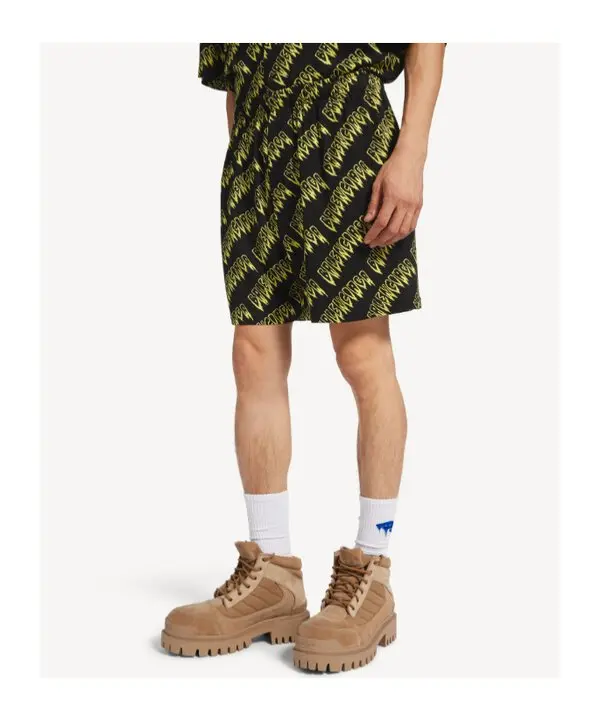 Balenciaga Logo Printed Elastic Waist Shorts