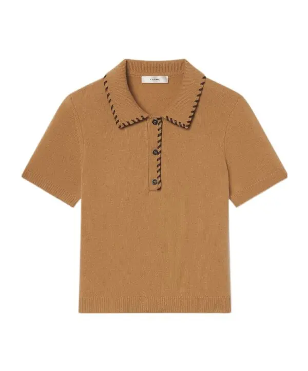 FRAME Leather Stitch Polo