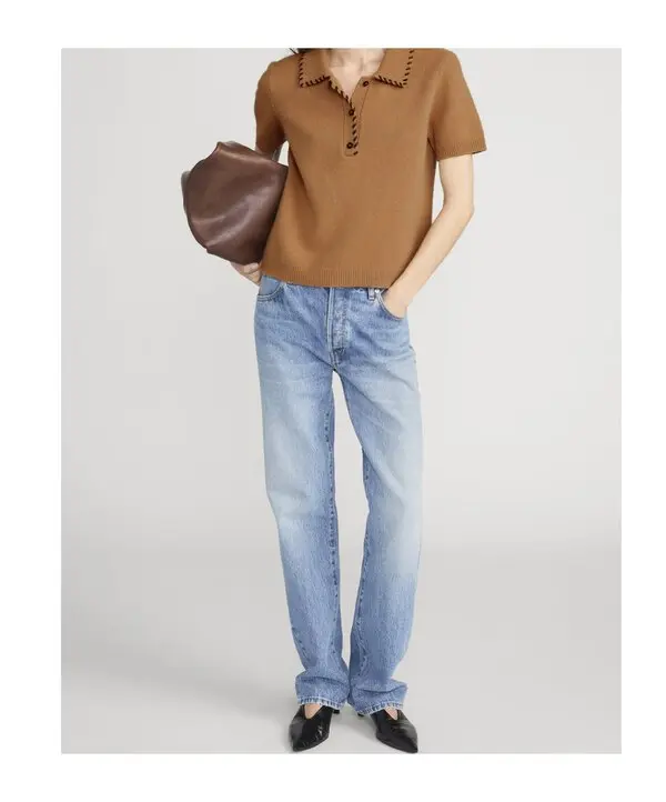 FRAME Leather Stitch Polo