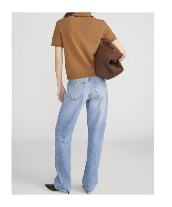 FRAME Leather Stitch Polo