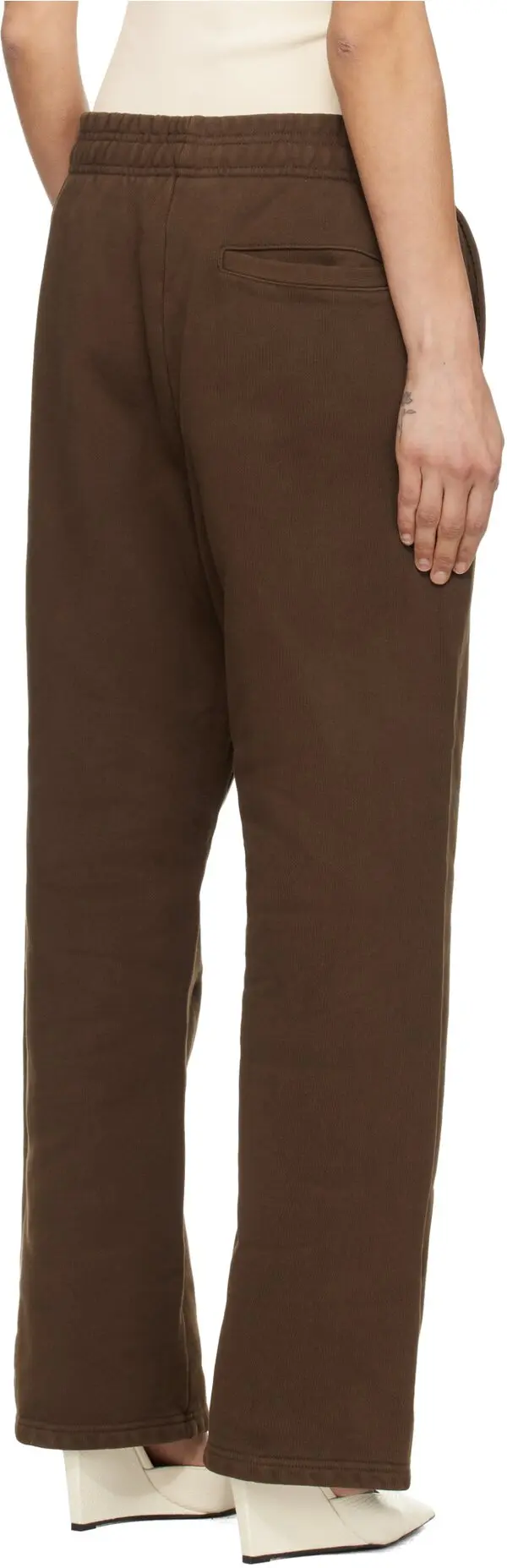 ENTIRE STUDIOS Straight-leg Elastic Waistband Sweatpants - Black