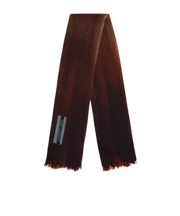 Our Legacy Long Hair Tassel Scarf - Brown