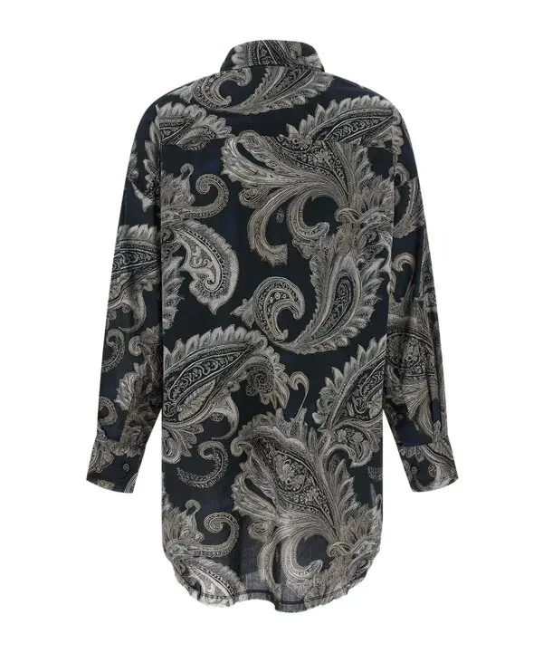 R13 Ruffled Paisley-print Shirt