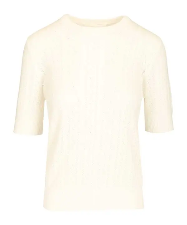LISA YANG Short-sleeved Knitted Shirt - White