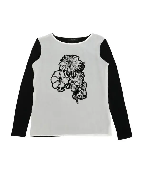 Max Mara Long Sleeve Round Neck T-shirt