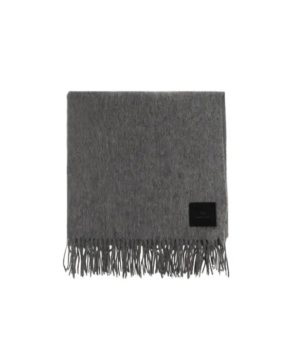 ANINE BING Fringed Wool Scarf - Black