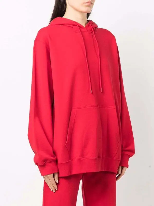 MSGM Logo Print Cotton Hoodie