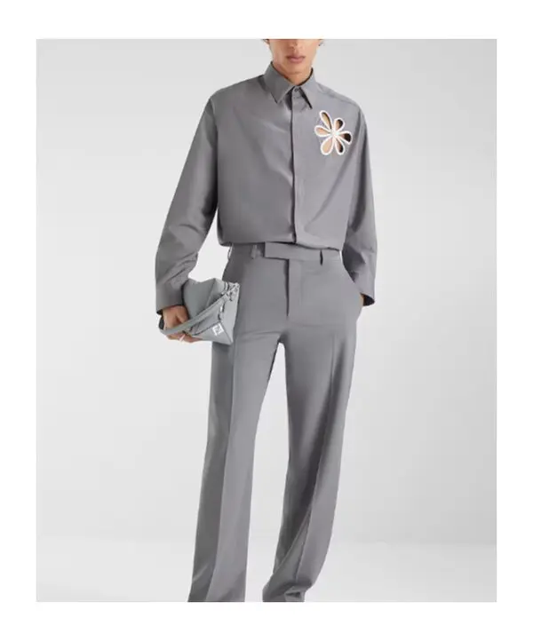 Fendi Floral Cut-out Long Sleeved Shirt