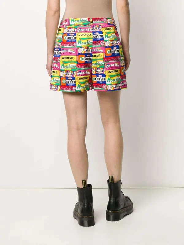 Moschino Graphic Printed Cotton Shorts