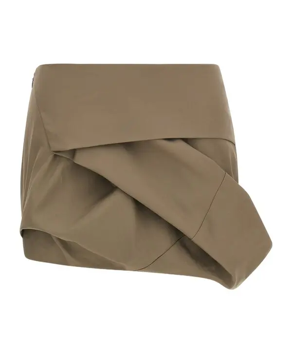 ENTIRE STUDIOS Structured Draped Mini Skirt - Grey