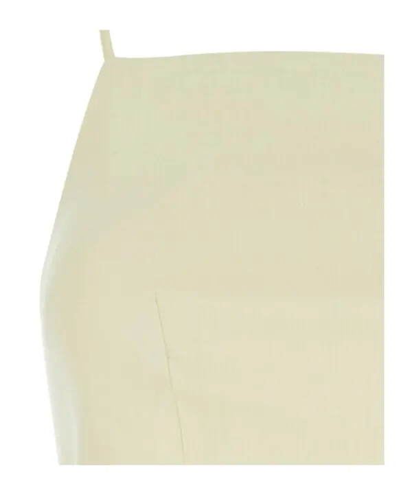 SEMICOUTURE Linen Cut-out Camisole Top - Yellow