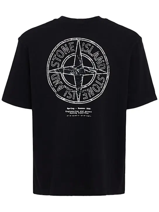 Stone Island Logo Cotton T-shirt - Black