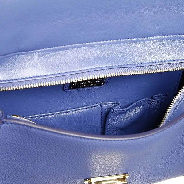 FERRAGAMO Gancini Lock Top Handle Bag - Blue