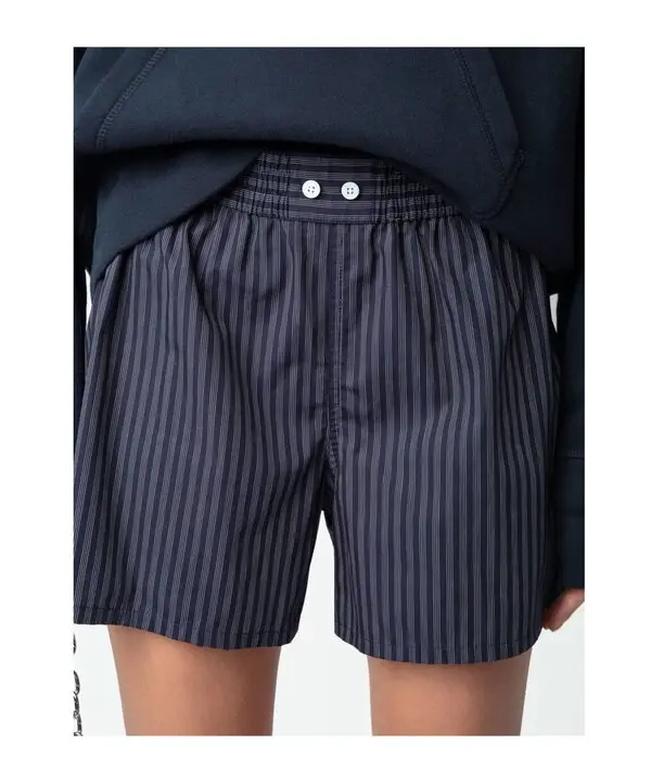 Zadig&Voltaire Striped Elastic Waist Shorts
