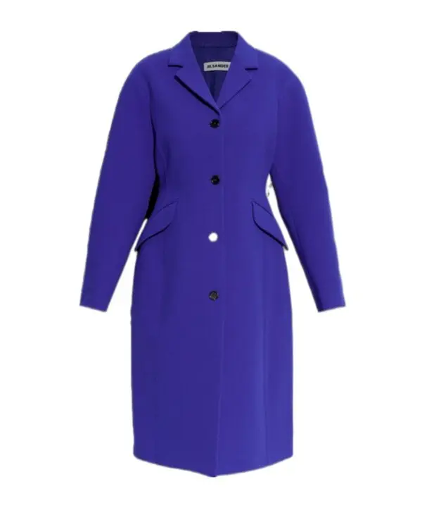 JIL SANDER Single-breasted Tailored Coat - Blue