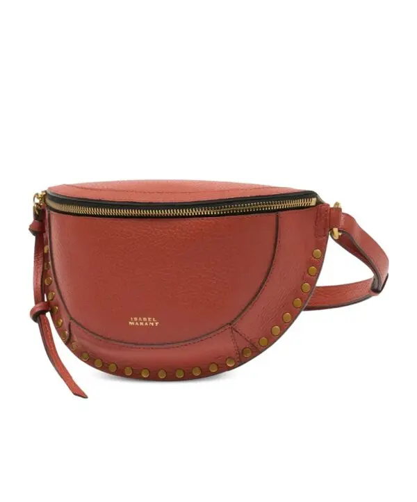 Isabel Marant Étoile Skano Studded Shoulder Bag - Brick