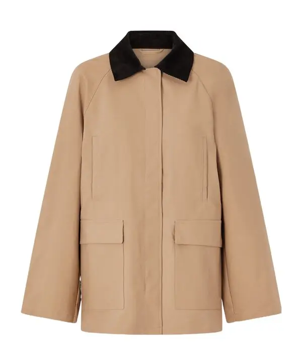 TOTEME Long Sleeve Collared Jacket With Front Pockets - No