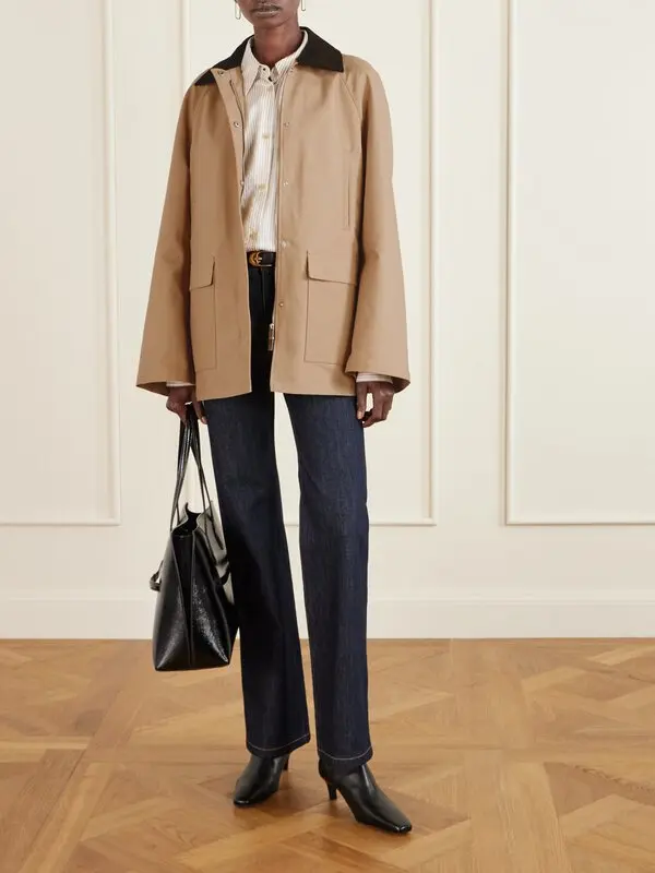 TOTEME Long Sleeve Collared Jacket With Front Pockets - No