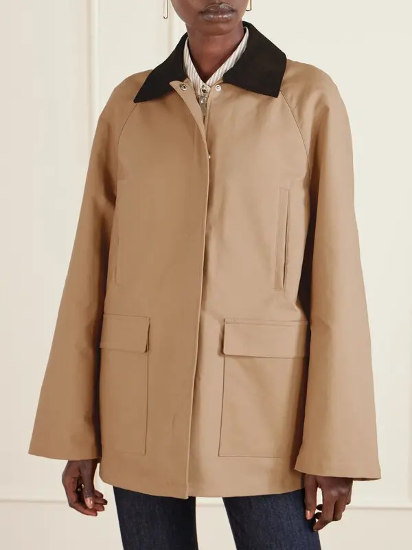 TOTEME Long Sleeve Collared Jacket With Front Pockets - No
