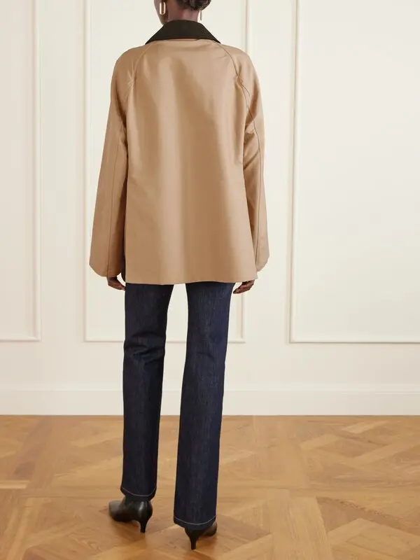 TOTEME Long Sleeve Collared Jacket With Front Pockets - Nude