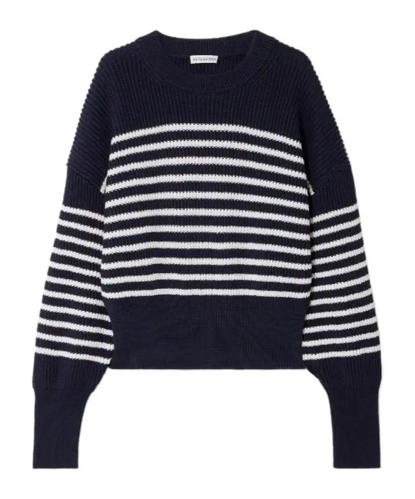 Altuzarra Striped Ribbed Cotton Sweater