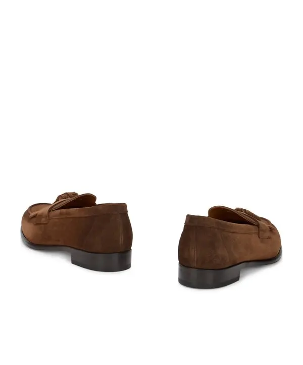 DOUCAL'S Tassel Suede Loafers - Brown