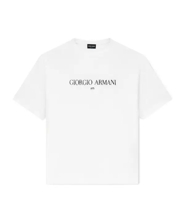 Giorgio Armani Logo Print T-shirt - White