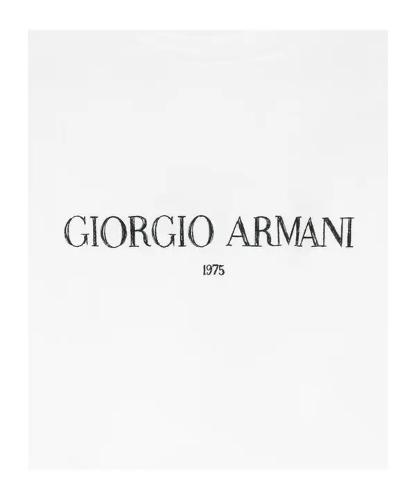Giorgio Armani Logo Printed Crewneck T-shirt - White
