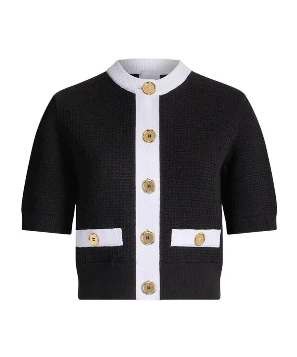 PATOU Contrast Trim Short-sleeve Knitted Sweater