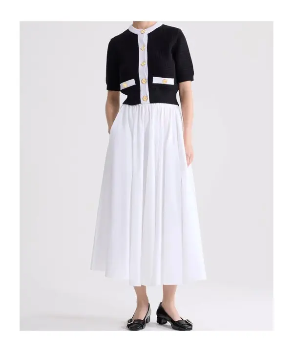 PATOU Contrast Trim Short-sleeve Knitted Sweater